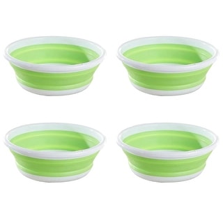 Plastic Round Collapsible Washbasin Dishpan Collapsible Saving Space, 5 ...
