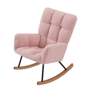 Boucle Glider Chair Lounge Armchair Sofa Nursery Rocking Chair - Bed ...