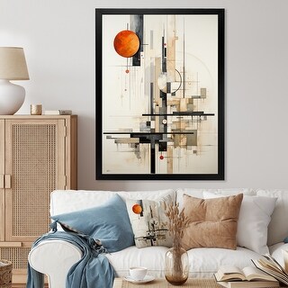 Designart "Beige Suprematism Harmonic Equilibrium III" "Abstract ...