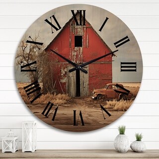 Designart "Canada Rural Charm III" Transportation Oversized Wood Wall ...