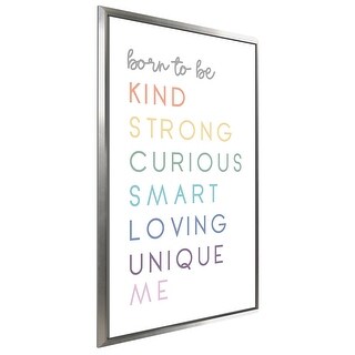 "Born To Be Me" Print on Floating Canvas - Bed Bath & Beyond - 36403909