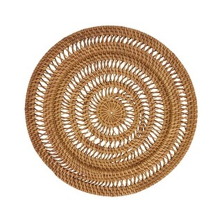 Rustic Rattan Charger Plate (Set of 4) - Bed Bath & Beyond - 42542683