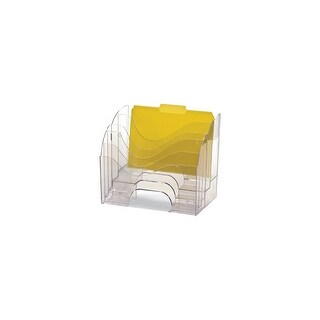 Officemate Clear Plastic File Organizer - 11.38" x 9" x 13.25" - Bed ...