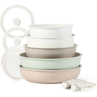 Kitchen Nonstick Cookware Set with Removable Handles, 11-Piece ...