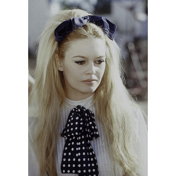 Brigitte Bardot wearing a polka dot neckerchief Photo Print - Bed Bath ...