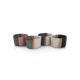 DUKA Small 5oz Stoneware Ceramic Dip Ramekins Condiment Cups, Set of 4 ...