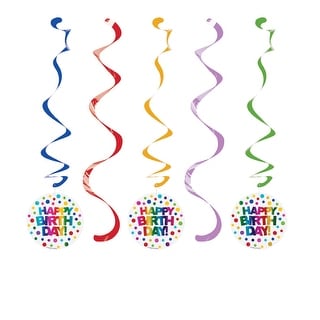 Club Pack of 30 Blue and Red Dizzy Danglers Hanging Party Decorations ...