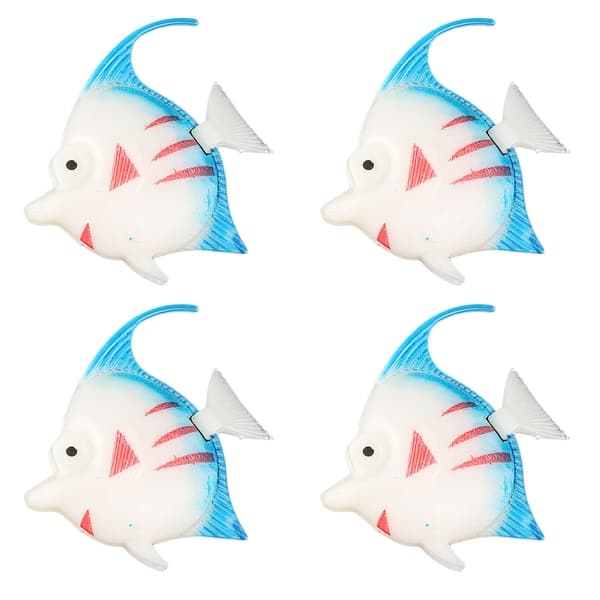 Aquarium Fish Tank Plastic Angelfish Decor Floating Ornament Model Toy ...