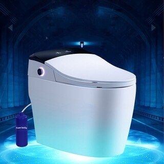 Foot Feeling Automatic Flip Smart Toilet Ladies Automatic Cleaning ...