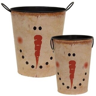 2/Set Snowman Face Buckets - set of two - Bed Bath & Beyond - 36937852