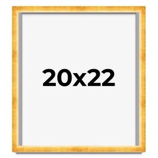 20x22 Shadow Box Frame Gold | 1.625 Inches Deep Real Wood Traditional ...