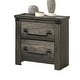 farmhouse rustic gray bedside table bedroom 1pc nightstand english ...