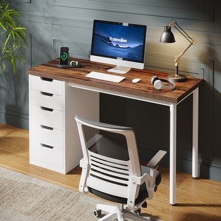 47 inches Computer Desk with 5 Drawers for Home Office - Bed Bath ...
