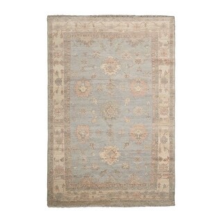 Hand Knotted Afghan Oushak Slate Wool Traditional Oriental Area Rug - 6 ...