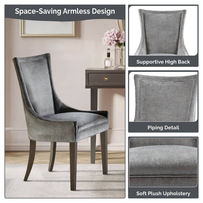 Madison Park Signature Ultra Upholstered Dining Side Chairs With Wood ...