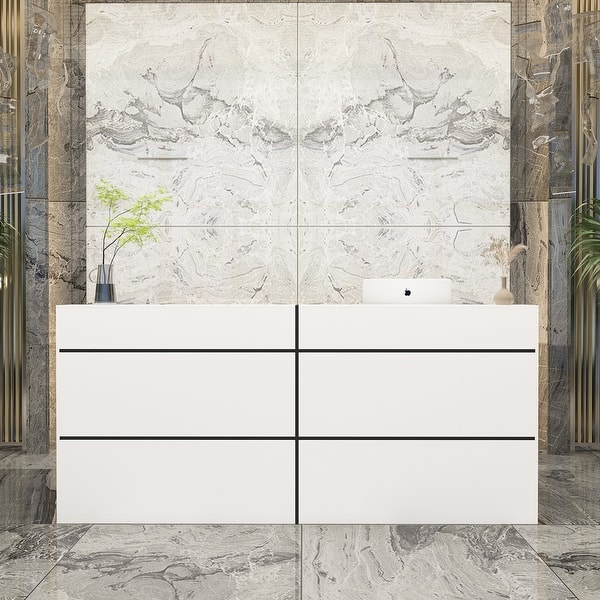 Reception Desk Sideboard Elegant Organizational Solution Front Table ...