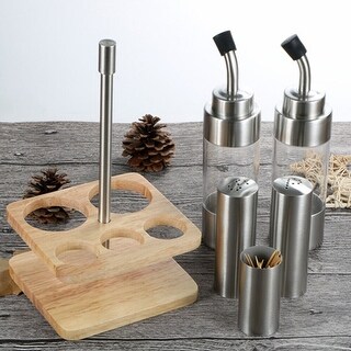 5 Jar Rotating Spice Rack Carousel Kitchen Storage Holder - Bed Bath ...