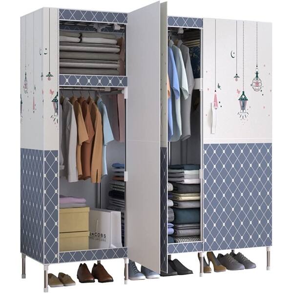 Combination Closet Wardrobe Large Multi-use Wardrobe Portable Closet ...