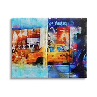 Stupell Modern Taxi Collage Canvas Wall Art Design by Jeff Pica - Bed ...