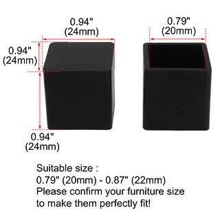 PVC Leg Caps Tips Feet Cover 0.79"InnerSize 14pcs Desk Floor Protector ...