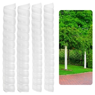 Tree Trunk Protector Plastic Spiral Tree Guard Tube Tree Wraps - White ...