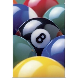 "Eight ball among other billiard balls" Poster Print - Multi - Bed Bath ...