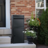 Package Delivery Box, Parcel Mailbox with Secure Storage Compartment ...