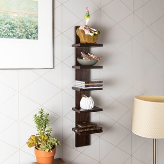 Danya B. 5-Tier Utility Column 5.5" x 6" x 30" Ladder Wall Shelves ...