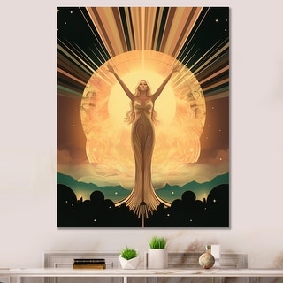 Designart "Glorious Art Nouveau Celebration" Woman Avant-Garde Canvas ...