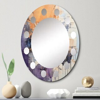 Designart "Collage Impressions V" Abstract Collages Modern Wall Mirror ...