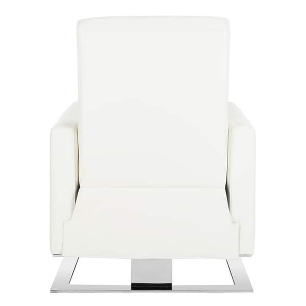 SAFAVIEH Couture Brenton White/ Silver Commercial Grade Recliner Chair ...