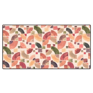 Ninola Design Retro Fusion Geometry Red Desk Mat - Bed Bath & Beyond ...