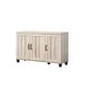 Corby 45" Dusty Gray Oak Finish 3-Door Shoe Cabinet - Bed Bath & Beyond ...