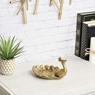 Gold Metal Elegant Peacock Table Decor Piece - Bed Bath & Beyond - 36514206