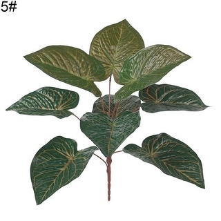 1Pc Artificial Plastic Evergreen Plants Fake Tree Leaves Greenery Home ...