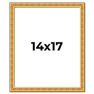14x17 Frame Gold Real Wood Picture Frame Width 1 inches | Interior ...