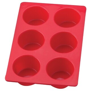 The Essentials 43629 Silicone Muffin Pan, 6 Cup, 11" x 7-1/2" x 2 ...