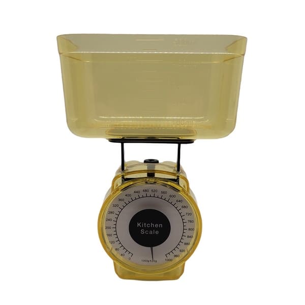 Mini Analog Kitchen Scale with Removable Measuring Cup - 1000g/500mL ...