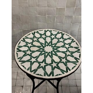 Moroccan Mosaic Tile Table with Foldable Base - Bed Bath & Beyond ...