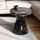 Studio London Monia Stylish Indoor and Outdoor Faux Marble End Table ...