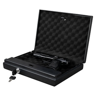 Small Pistol Case Single Capacity Keyboard Lock Gun Safe Box - Black ...