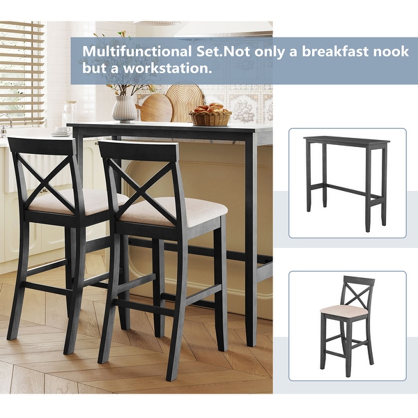 Bar height breakfast nook store
