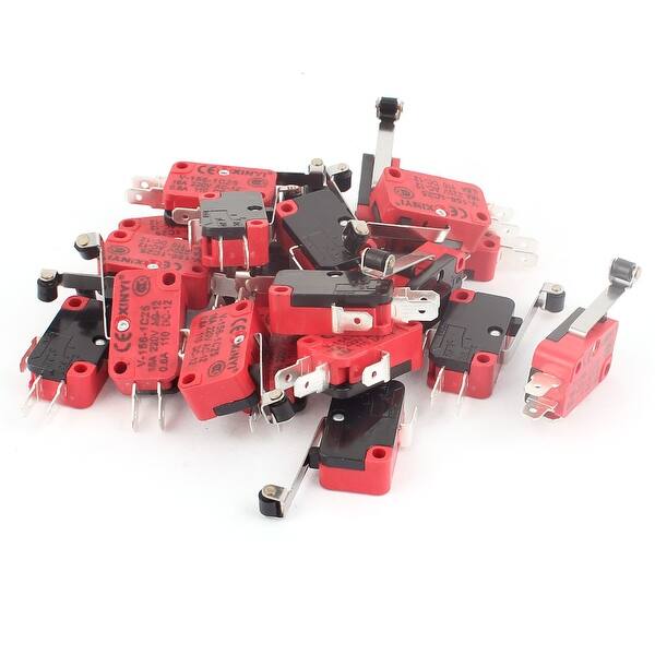 20 Pcs V-156-1C25 Micro Limit Switch Long Hinge Roller Lever Arm SPDT ...