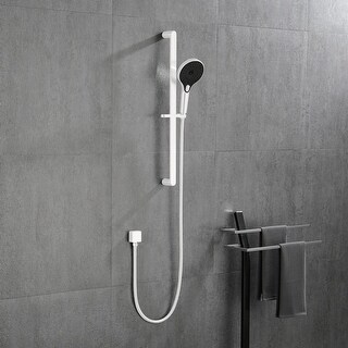 Topcraft Handheld Shower Head with Stainless Steel Slide Bar - Bed Bath ...