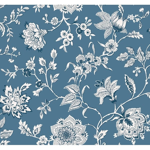 York Wallcoverings Sutton Blue Wallpaper - Bed Bath & Beyond - 39954003