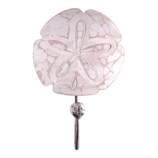Coastal Decor Island Beach Wooden Sand Dollar Single Wall Hook - White - Bed Bath & Beyond ...