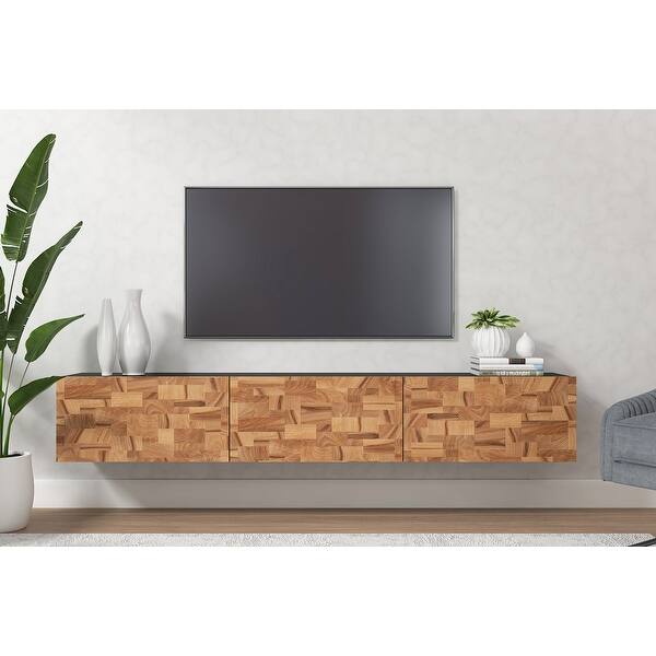 Lucy-Mea Floating 71"TV Stand Up to 80" TV's Wall Mounted Media Console ...