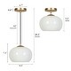 Modern 1-Light Opal Glass Pendant Light for Kitchen Island Bedroom ...