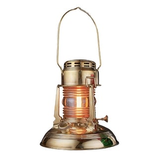 Kings County Tools 8” Tall Railroad-Style Oil Lamp with Brass Body ...
