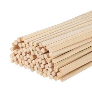 Wooden Dowel Rods,50cm/20" Round Dowel Rod,4mm/0.16" Stick,200 Pack ...